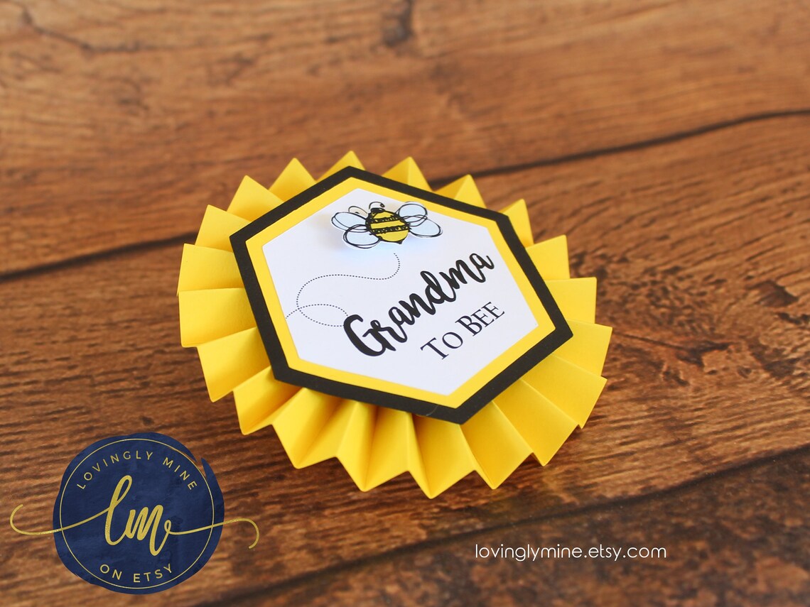 Name Tags/corsages Bumble Bee Yellow Black & White Baby - Etsy
