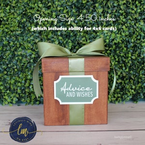 7 Inch Mini Cards Box for Advise Box, Game Box, Raffle Box, Rustic Faux ...