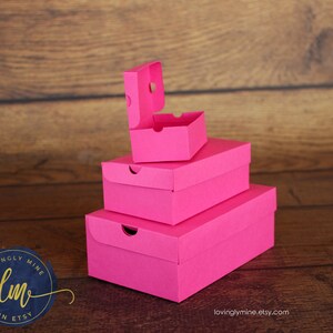 DIY Shoe Box Favors in Hot Pink 65lbs Cardstock - Available in Three ...