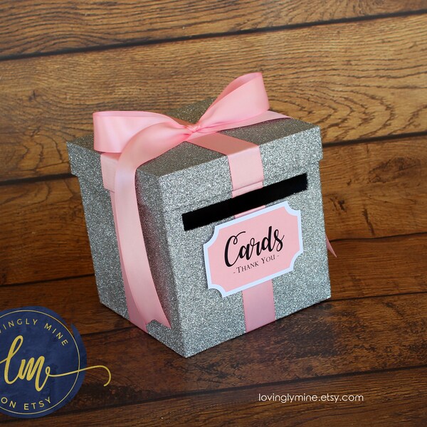 Pink Card Box - Etsy