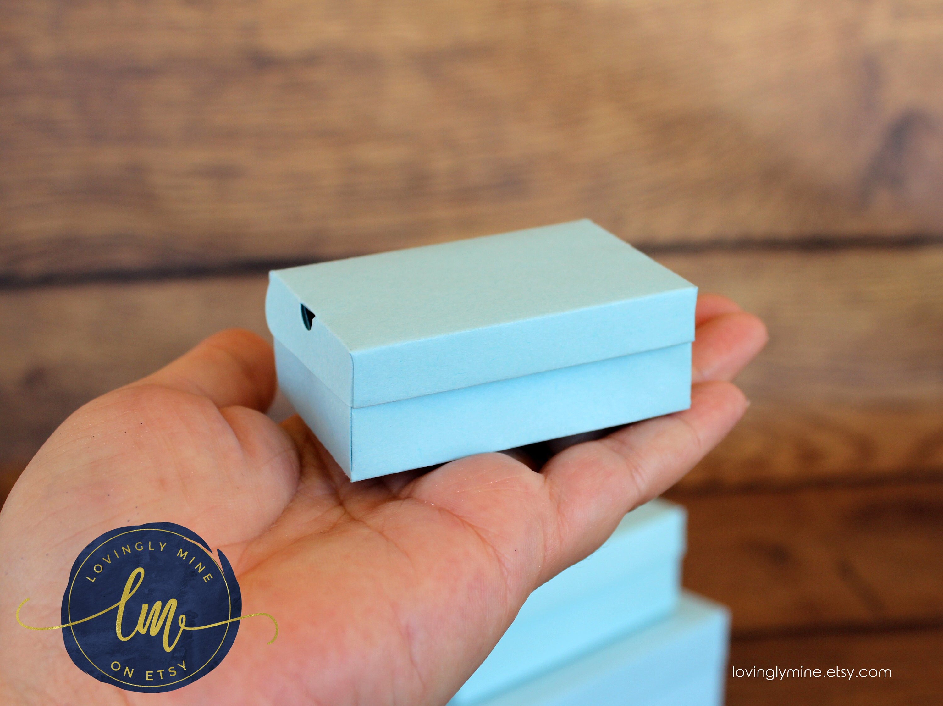 DIY Shoe Box Favors in Baby Blue 60lbs Cardstock - Available in Three ...