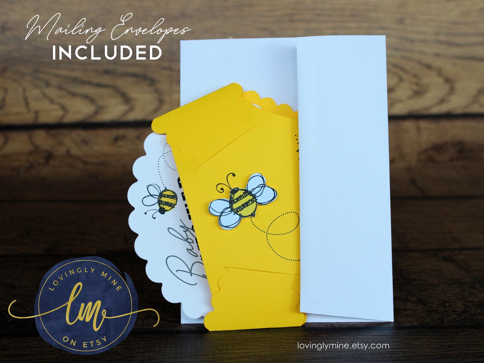 Bumble Bee Diaper Shaped Baby Shower Invitations in Yellow and - Etsy