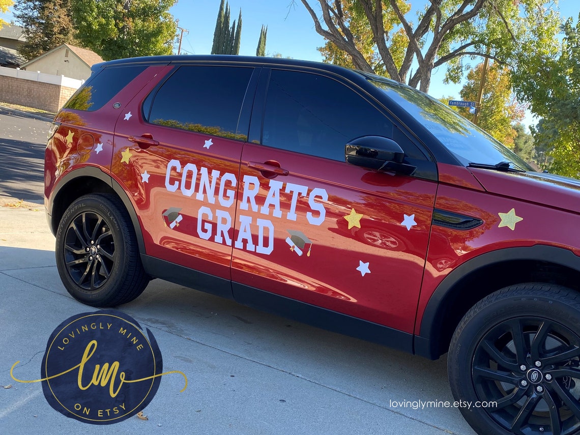Magnetic Car Decoration Congrats Grad Banners Graduation Car | Etsy