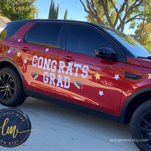 Magnetic Car Decoration Congrats Grad Banners | Graduation Car Parade ...