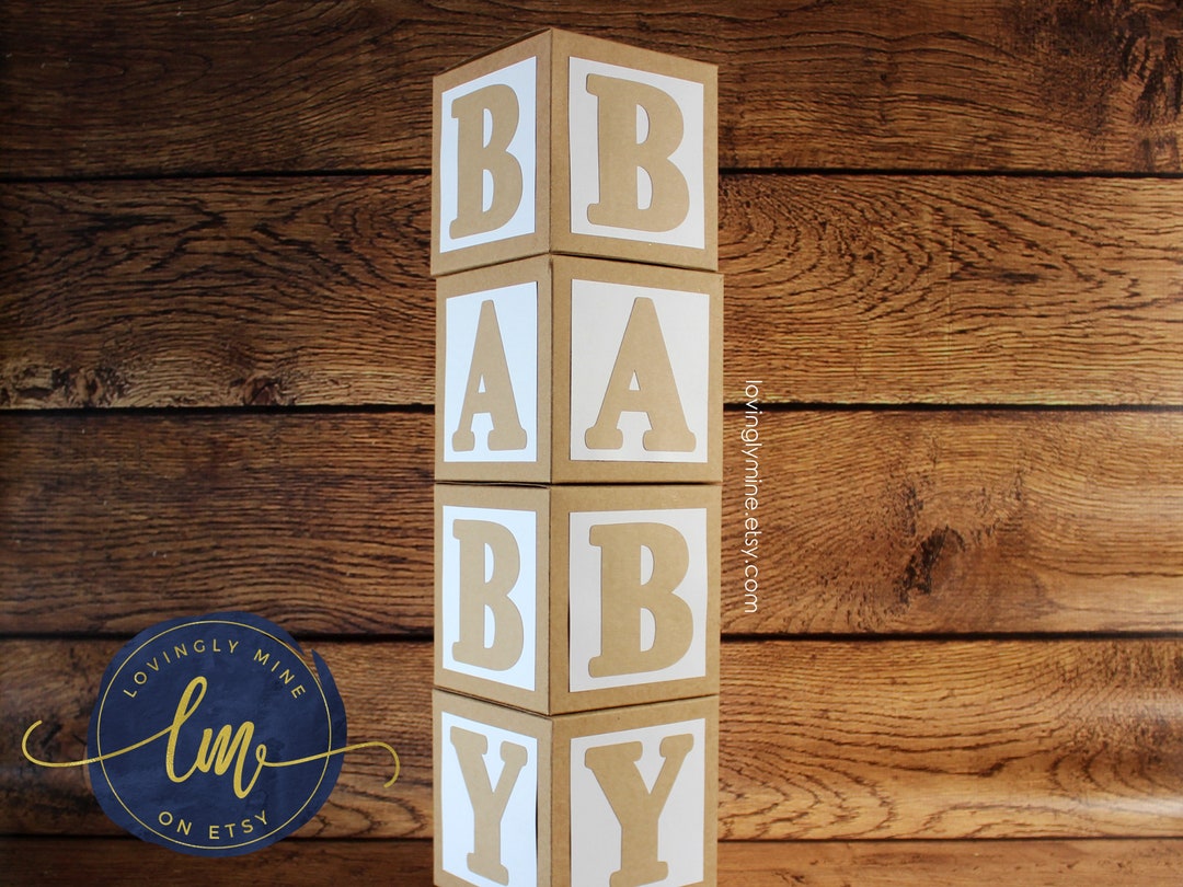 5 Inch Baby Block Decoration Boxes Rustic Natural Kraft Brown - Etsy
