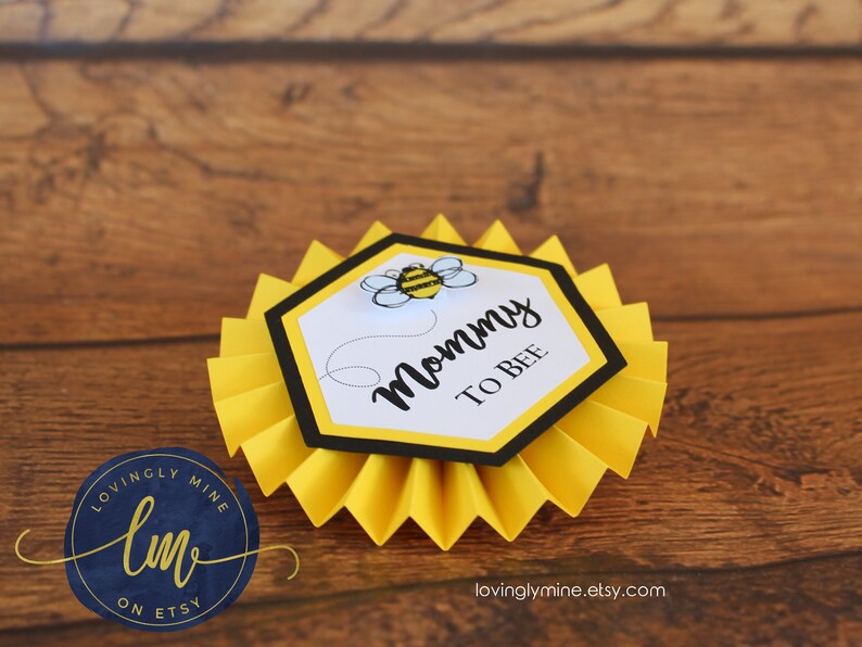 Name Tags/corsages Bumble Bee Yellow Black & White Baby - Etsy