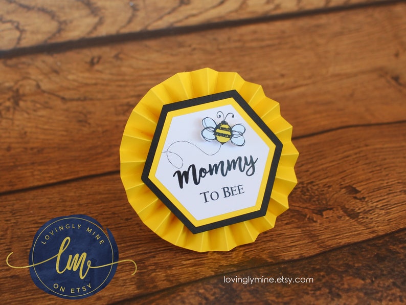Name Tags/corsages Bumble Bee Yellow Black & White Baby - Etsy