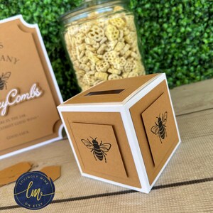 How Many Honeycombs Game Kit Frame Kraft Brown & White | Baby Shower ...