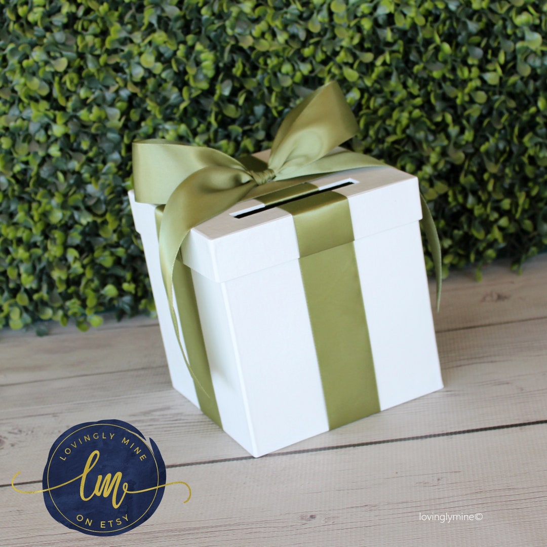 Mini Game Card Box | 6 X 6 X 6 Inches Game Box With Slot in Sage Green ...