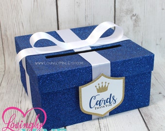 Royal Blue Card Box | Etsy