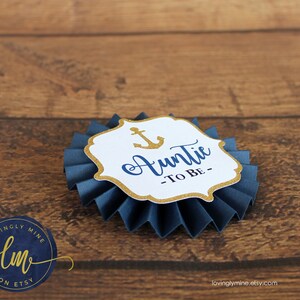 Name Tags/corsages Navy Blue White & Glitter Gold Nautical - Etsy