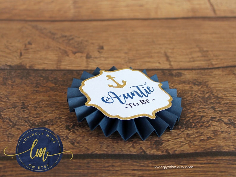 Name Tags/corsages Navy Blue White & Glitter Gold Nautical - Etsy
