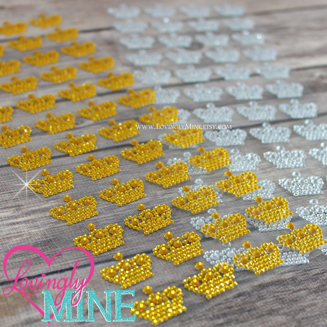 Crown Diamond Sticker Sheets in Silver or Gold 48 Stickers - Etsy