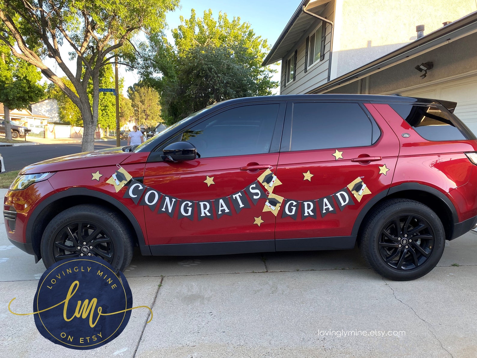 Magnetic Car Decoration Banners in Black White & Glitter Gold - Etsy