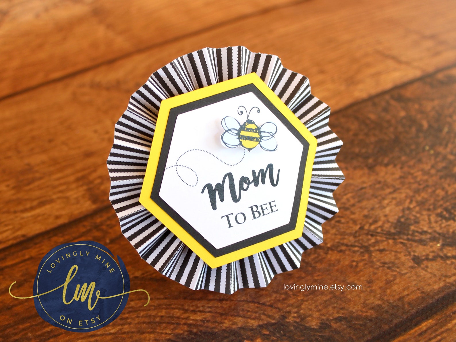 Name Tags/corsages Bumble Bee Yellow Black & White Stripes - Etsy