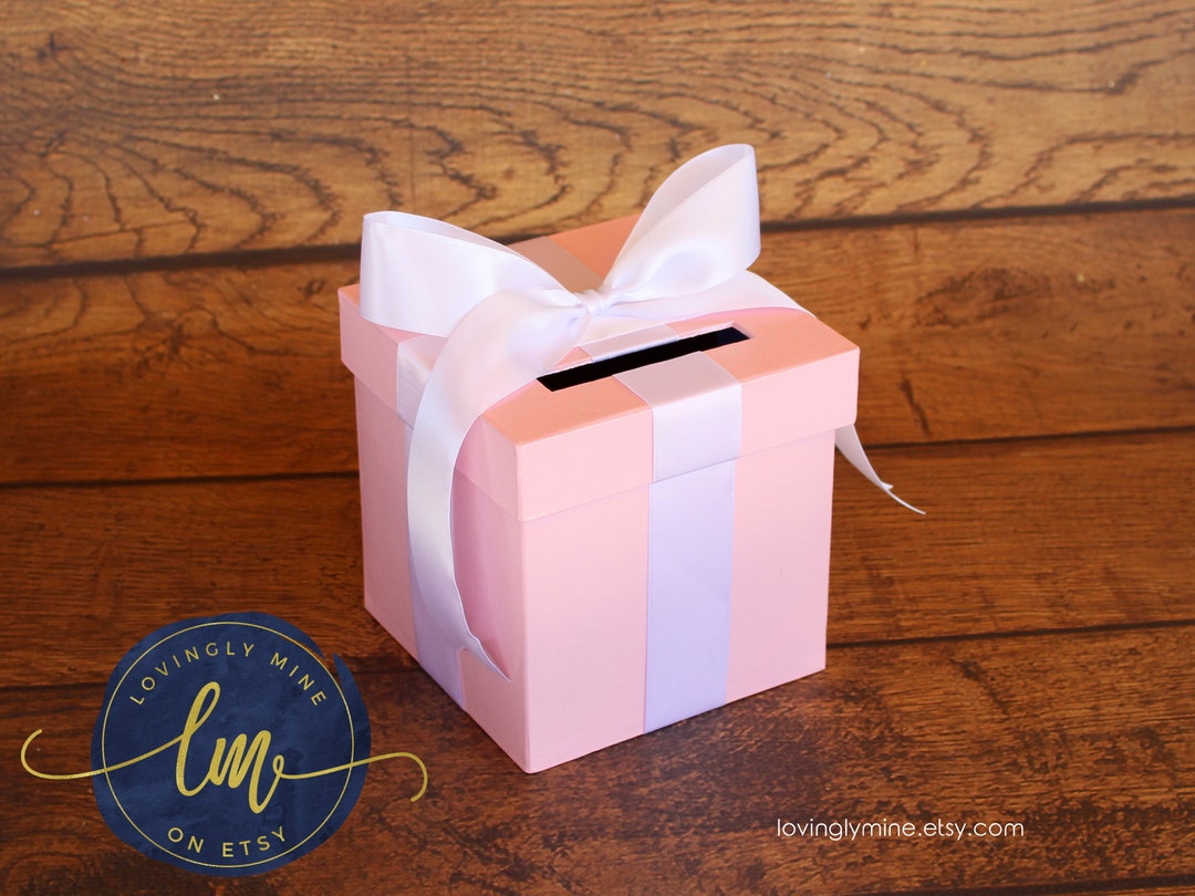 Mini Game Card Box | 6 X 6 X 6 Inches Game Box With Slot in Baby Pink ...
