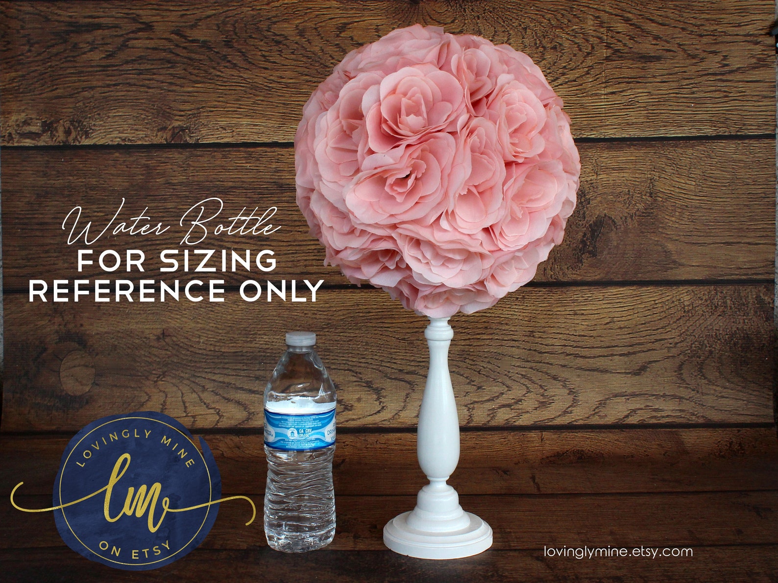 Centerpiece Blush Pink Rose Pomander White Vase Baby Shower - Etsy