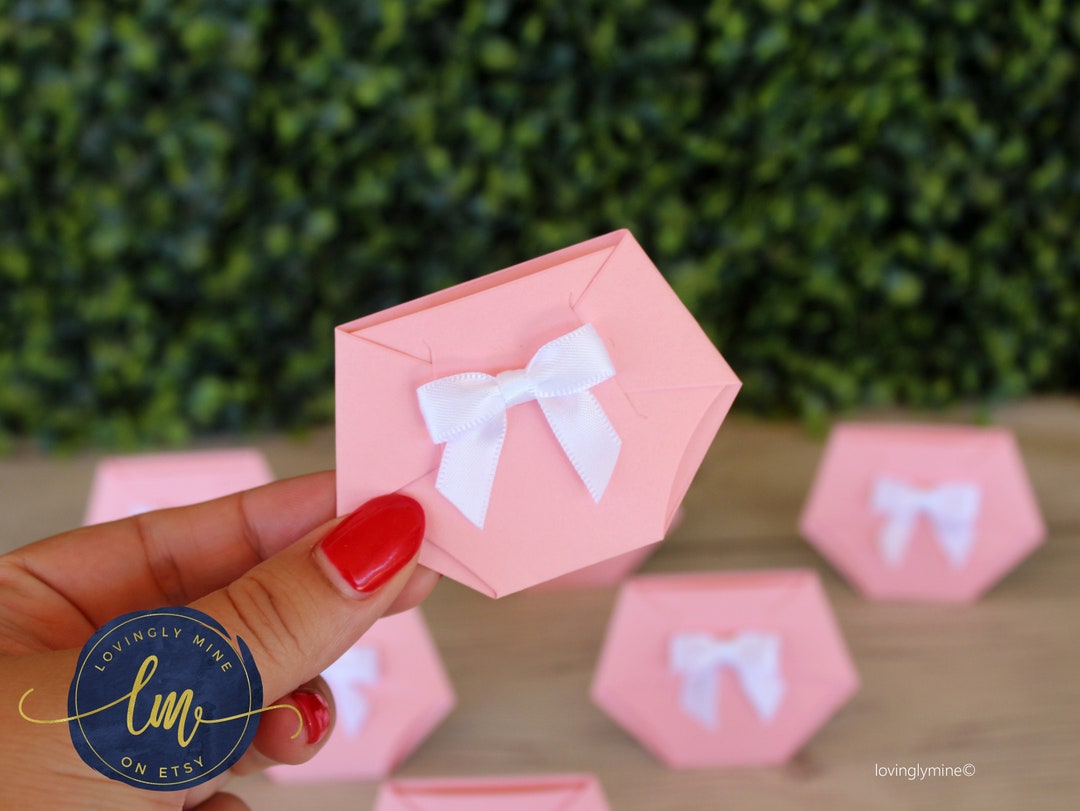 Mini Diaper Pins in Baby Pink Diaper Pins With White Bows - Princess ...