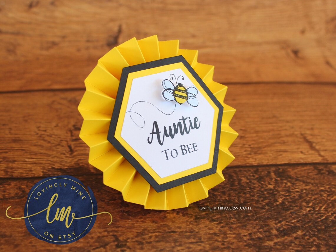 Name Tags/corsages Bumble Bee Yellow Black & White Baby | Etsy