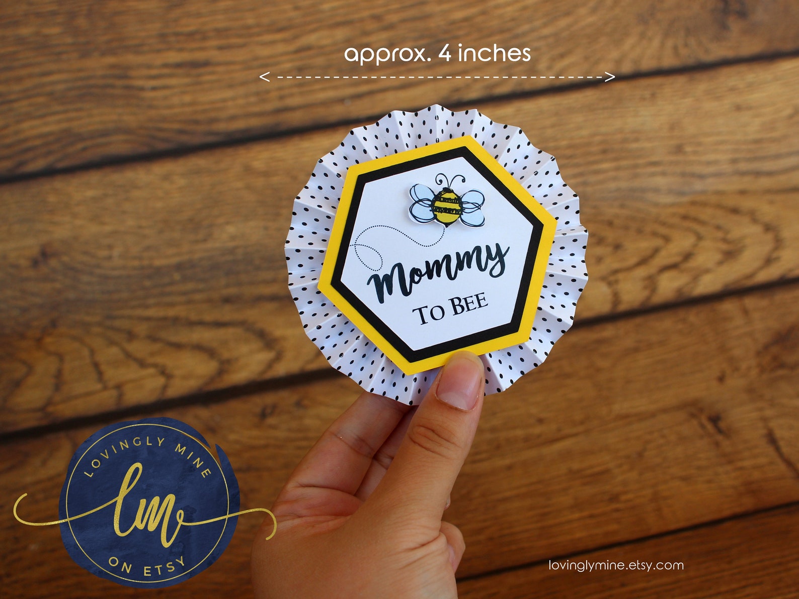 Name Tags/corsages Bumble Bee Yellow Black & White Baby | Etsy