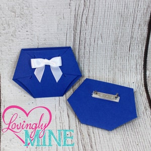 Mini Diaper Pins in Royal Blue Diaper Pins With White Bows - Prince ...