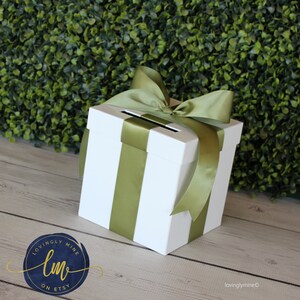 Mini Game Card Box | 6 X 6 X 6 Inches Game Box With Slot in Sage Green ...