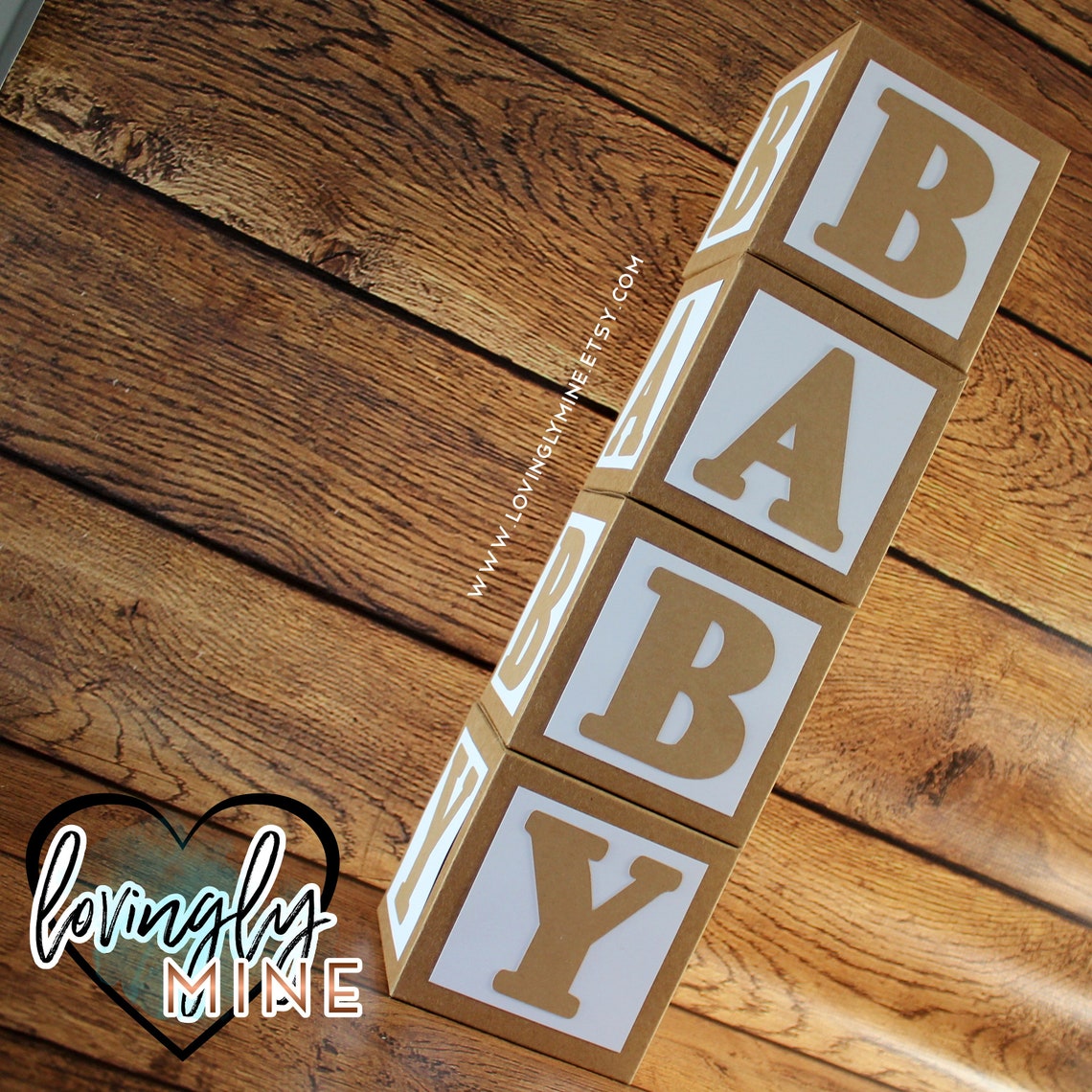 5 Inch Baby Block Decoration Boxes Rustic Natural Kraft Brown - Etsy