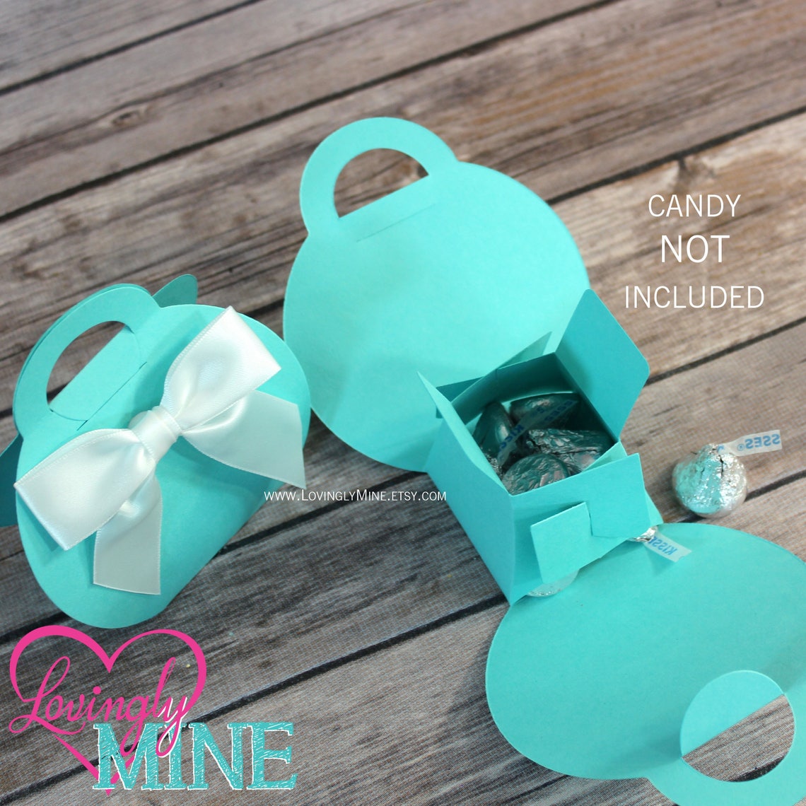 Purse Shaped Favor Bags in Light Teal With White Satin Bow - Etsy