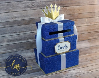 Royal Blue Card Box | Etsy