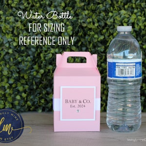 Gable Box Favors in Baby Pink and White, Baby and Company, Assembly ...