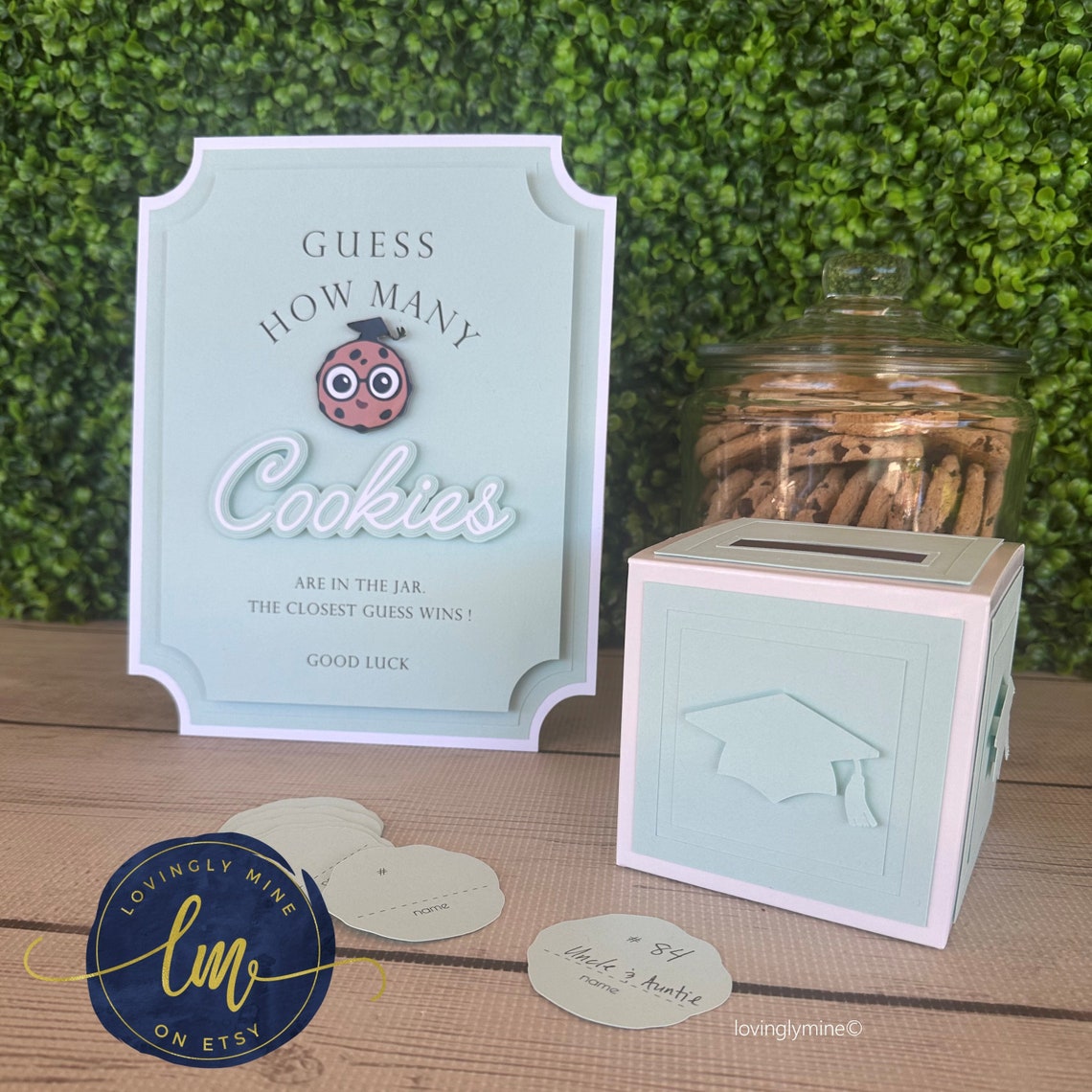 One Smart Cookie, How Many Cookies Game Kit in Light Baby Blue & White ...