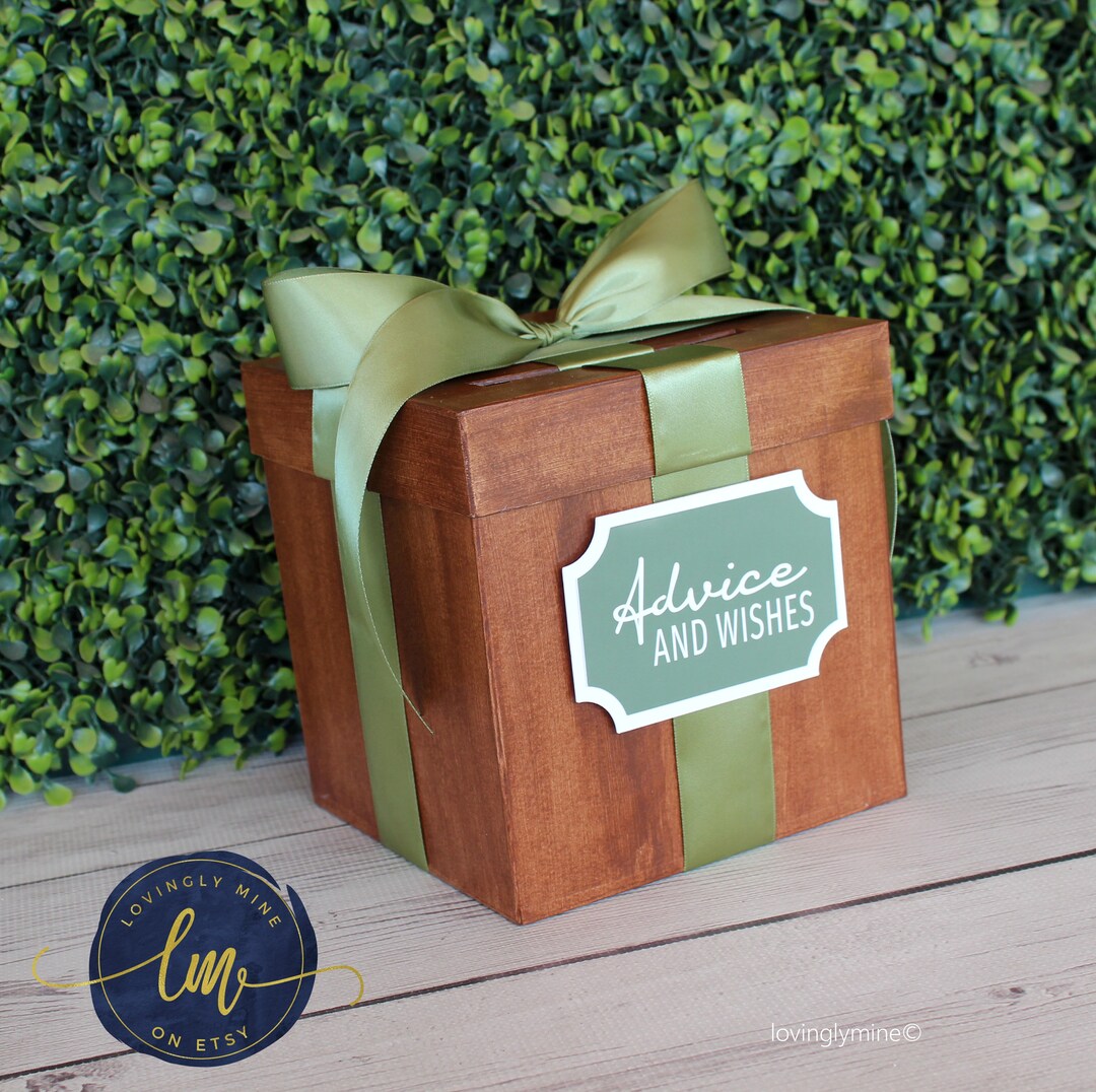 7 Inch Mini Cards Box for Advise Box, Game Box, Raffle Box, Rustic Faux ...