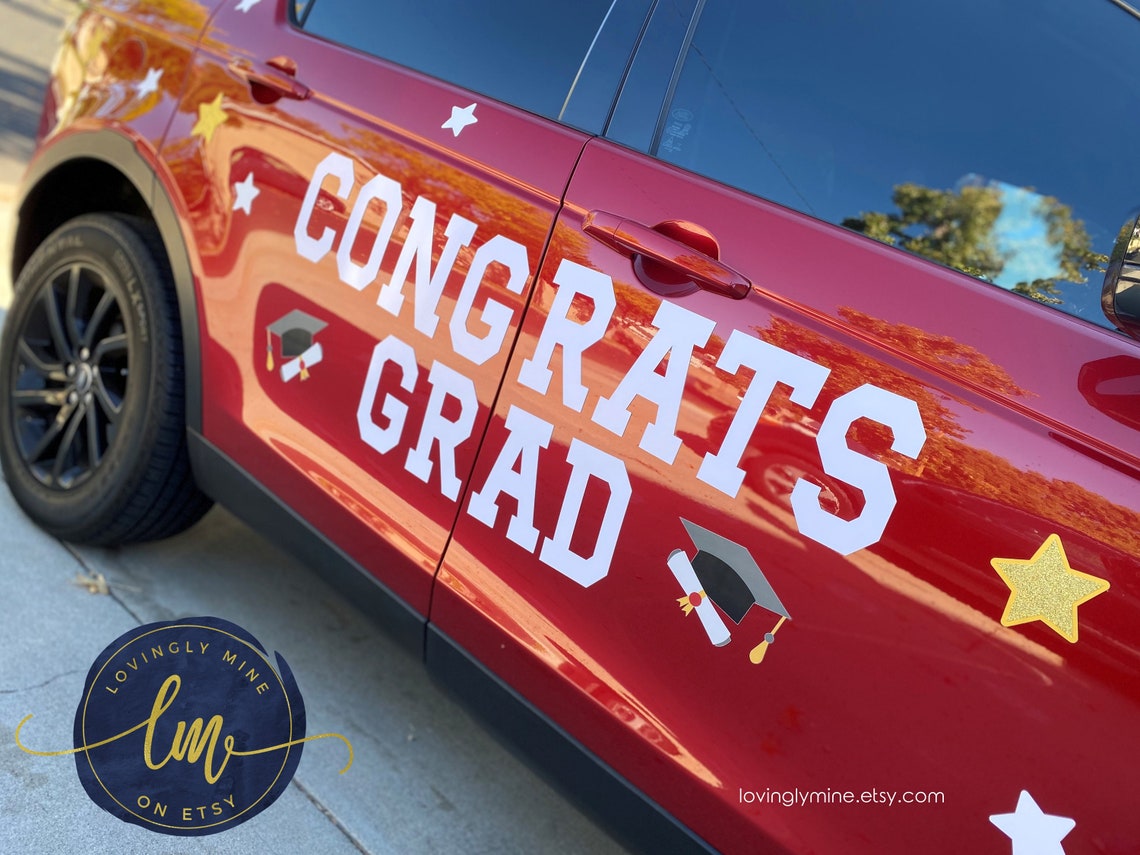 Magnetic Car Decoration Congrats Grad Banners Graduation Car - Etsy
