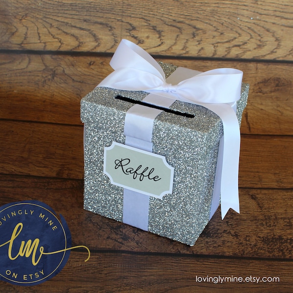 Silver Card Box - Etsy