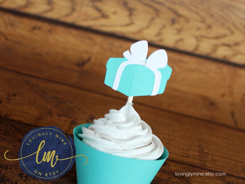 Gift Box Cupcake Toppers Deluxe Double Sided Set of 12 - Etsy