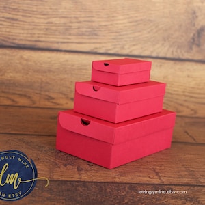 Ruby Red DIY Shoe Box Favors in Ruby Red 90lbs Cardstock - Available in ...