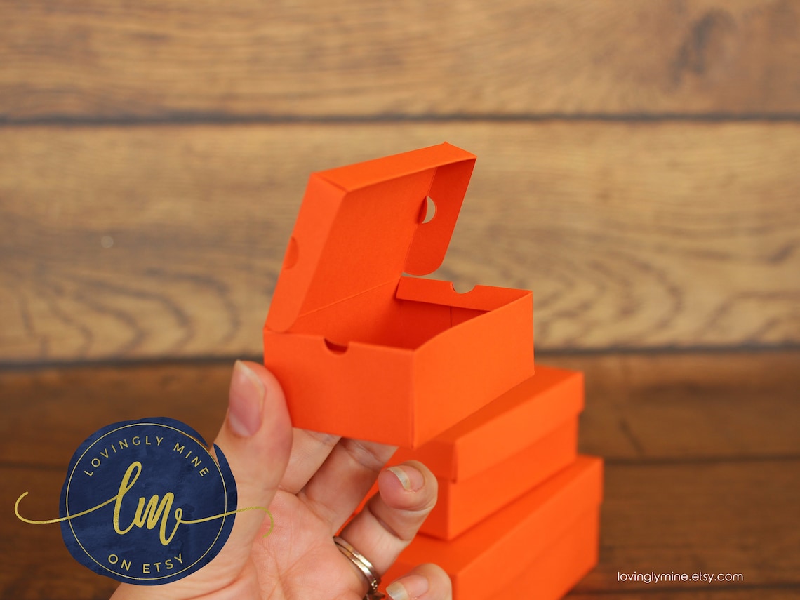 Orange DIY Shoe Box Favors in Orange 65lbs Cardstock - Etsy