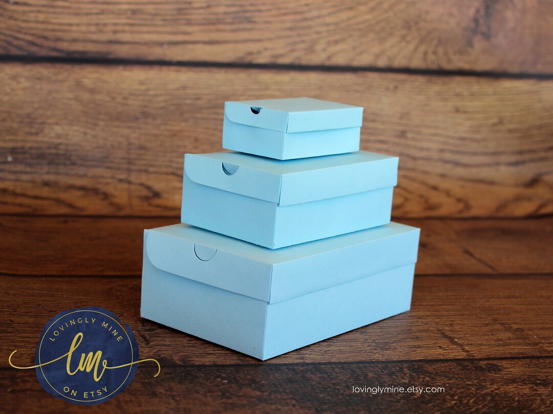 DIY Shoe Box Favors in Baby Blue 60lbs Cardstock - Available in Three ...