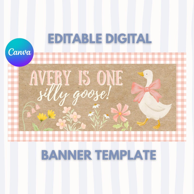 Silly Goose One Banner - Etsy