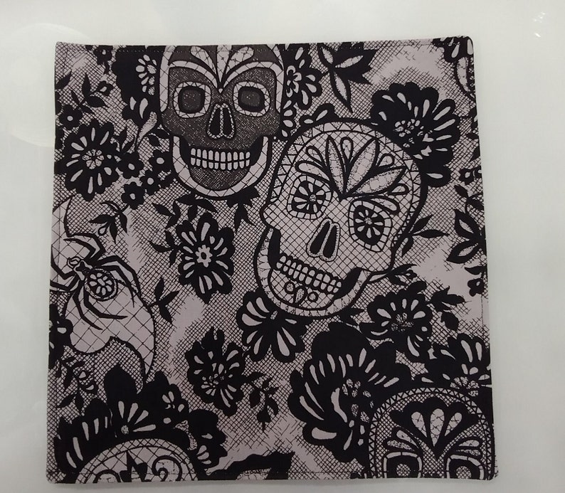 Skull Lace Cotton Fabric Handkerchief With Microfiber Silk Cleaning ...