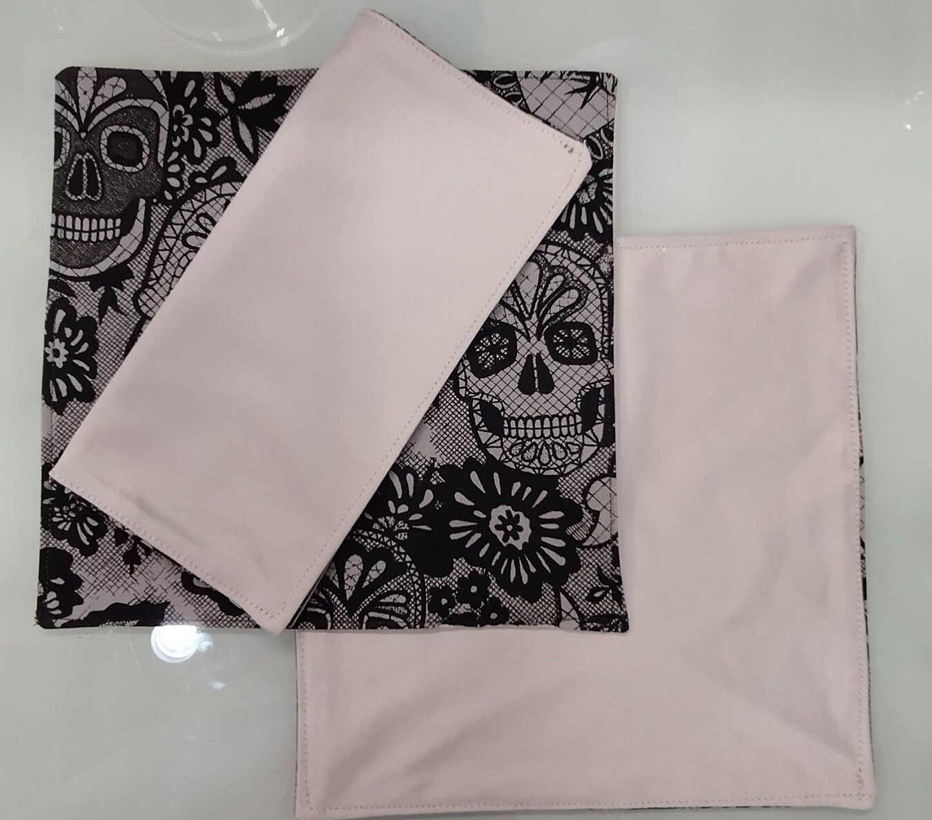 Skull Lace Cotton Fabric Handkerchief With Microfiber Silk Cleaning ...