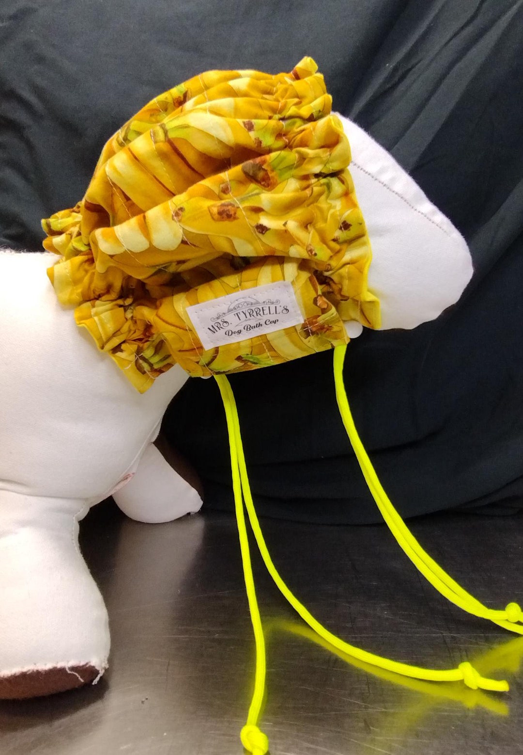 MEDIUM/LARGE Waterproof Dog Bath Cap, Dog Shower Cap in Banana Fabric ...