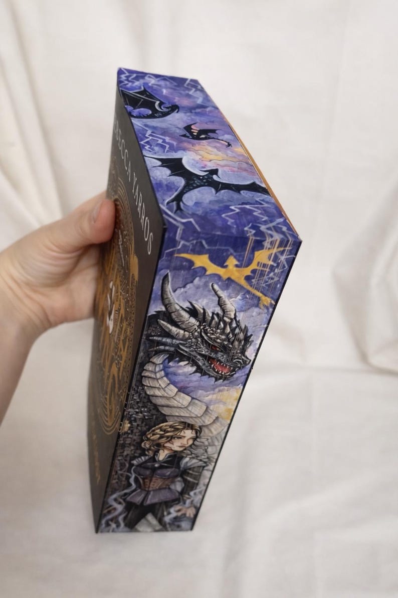 Hand Painted Book Fore Edge | Fourth Wing | Custom Orders | Empyrean - Etsy
