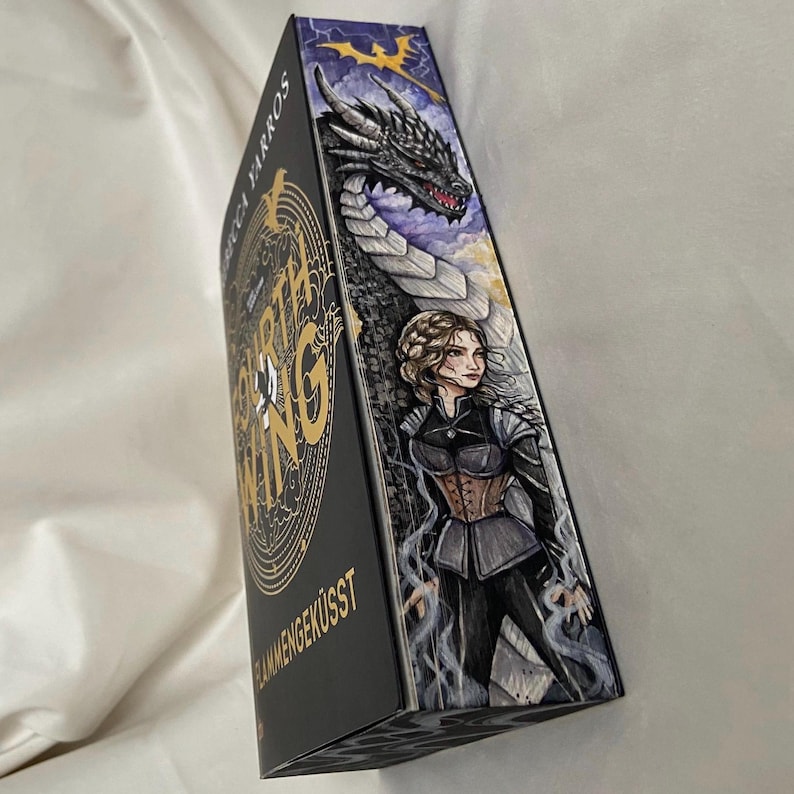 Hand Painted Book Fore Edge | Fourth Wing | Empyrean | Tairn | Violett ...