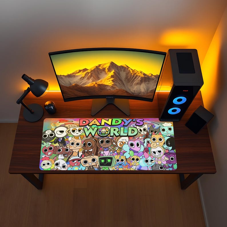 Dandys World Gaming Mouse Pad Desk Mat With Stitched Edges Smooth Glide ...