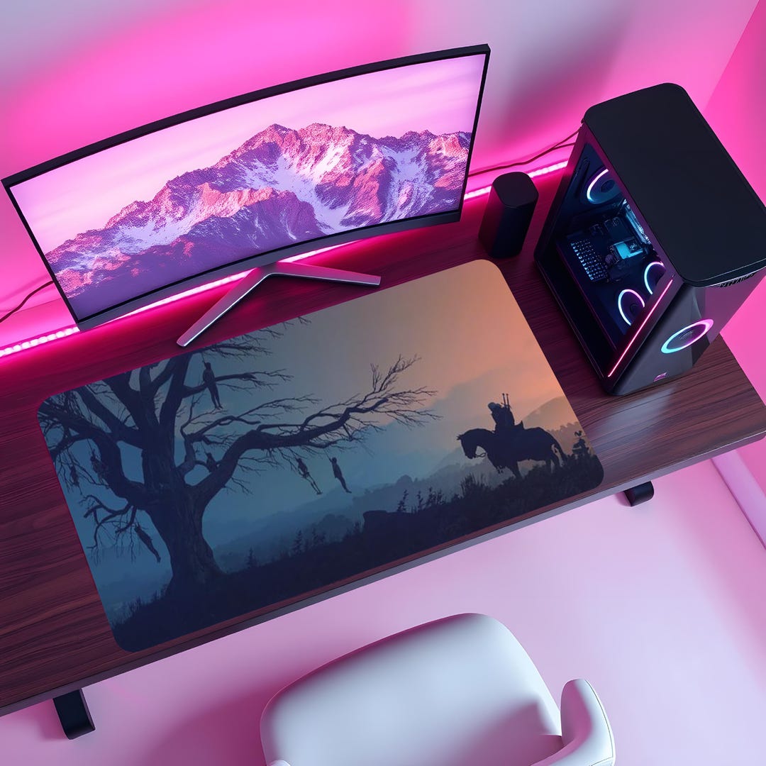 The Witcher 3 Mouse Pad – Gaming Desk Mat With Stitched Edges, Cloth ...
