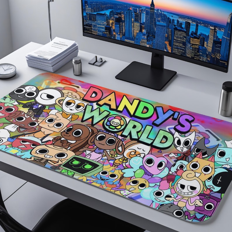 Dandys World Gaming Mouse Pad Desk Mat With Stitched Edges Smooth Glide ...