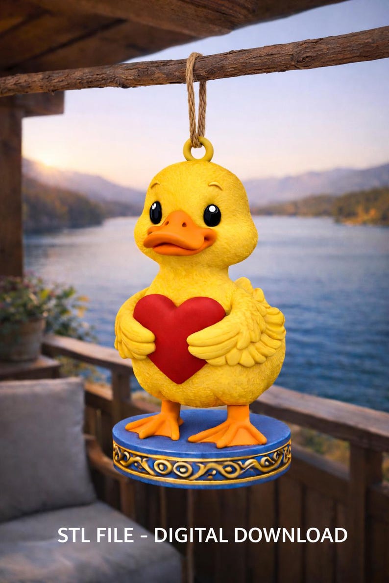 Duck With Heart 3D Model – Valentine's Day Decor (STL File) - Etsy