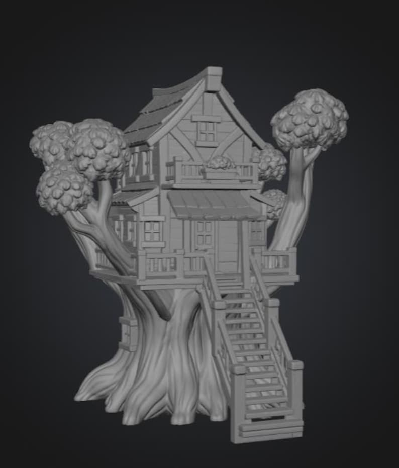 Fantasy Treehouse STL File for 3D Print - Etsy UK