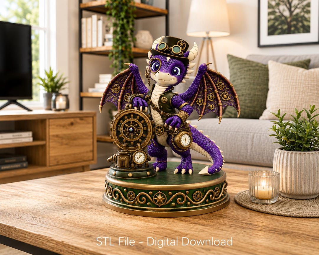 Clockwork Fantasy Dragon STL for 3D Printing - Etsy